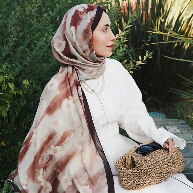 SOFT DAISY DESEN RAMİ ŞAL AĞAÇ KABUĞU Online Satın Al! | Fresh Scarfs