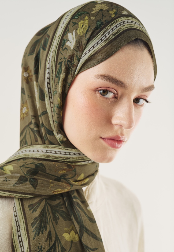 FLORA ECHO DESEN SOFT VİSKON ŞAL KAHVE Online Satın Al! | Fresh Scarfs